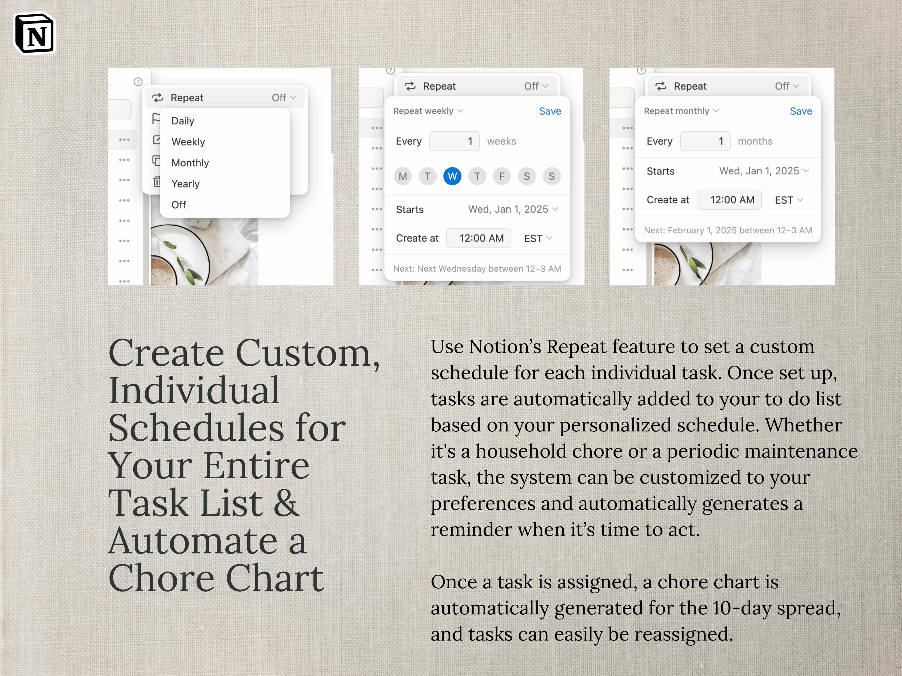 Notion Template - Automated Chore Charts – Your Personal Home ...