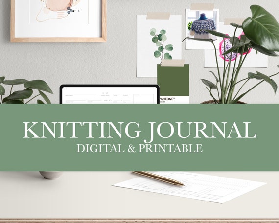 Knitting Journal for Project Notebooks or Digital Planners and | Etsy