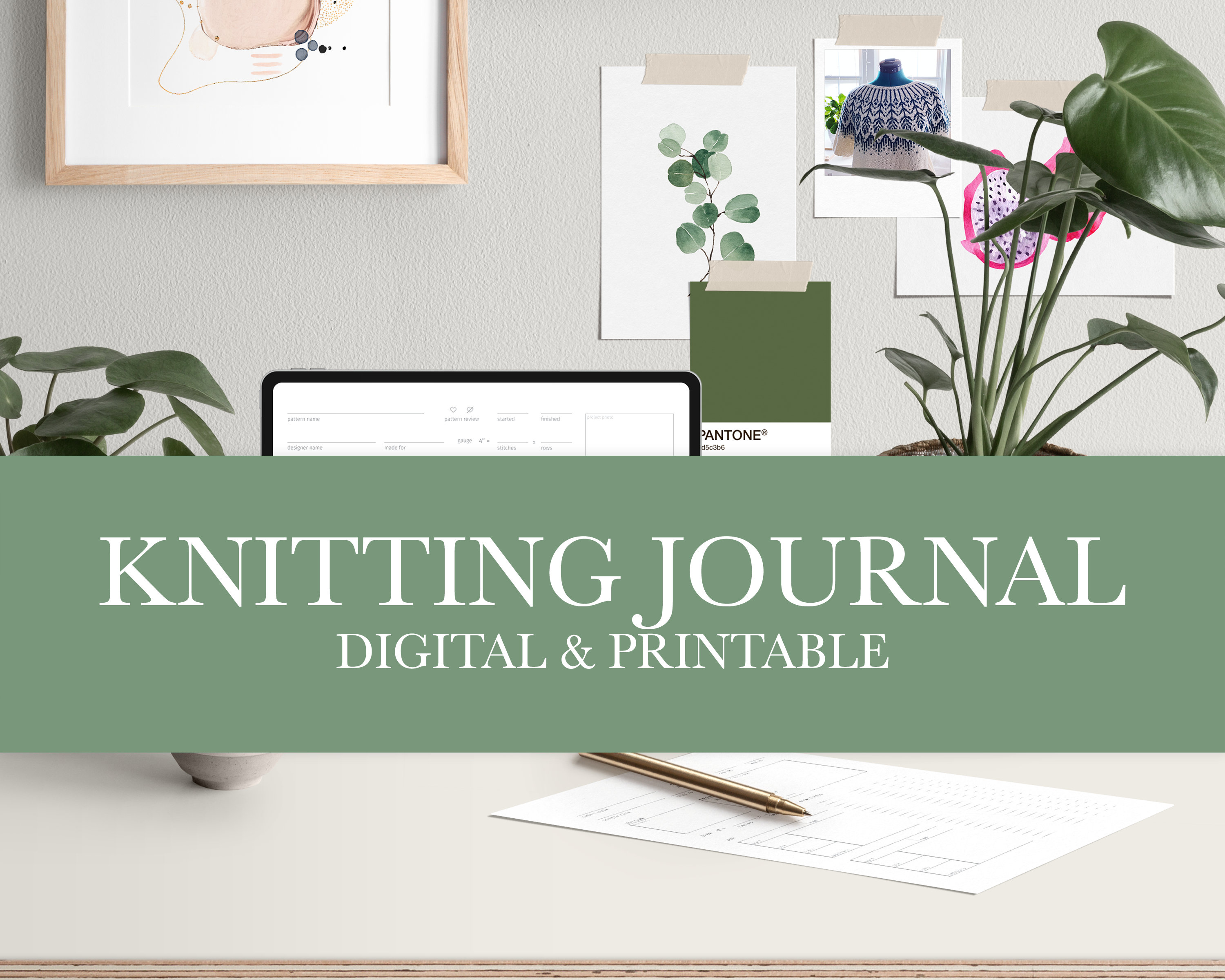 Knitting Journal for Project Notebooks or Digital Planners and Binders ...
