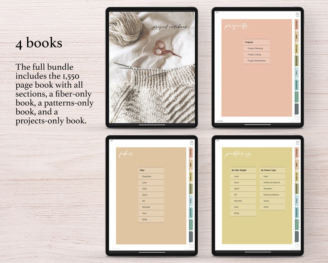 Knitting Planner Full Digital Bundle Organize Yarn Patterns Projects ...