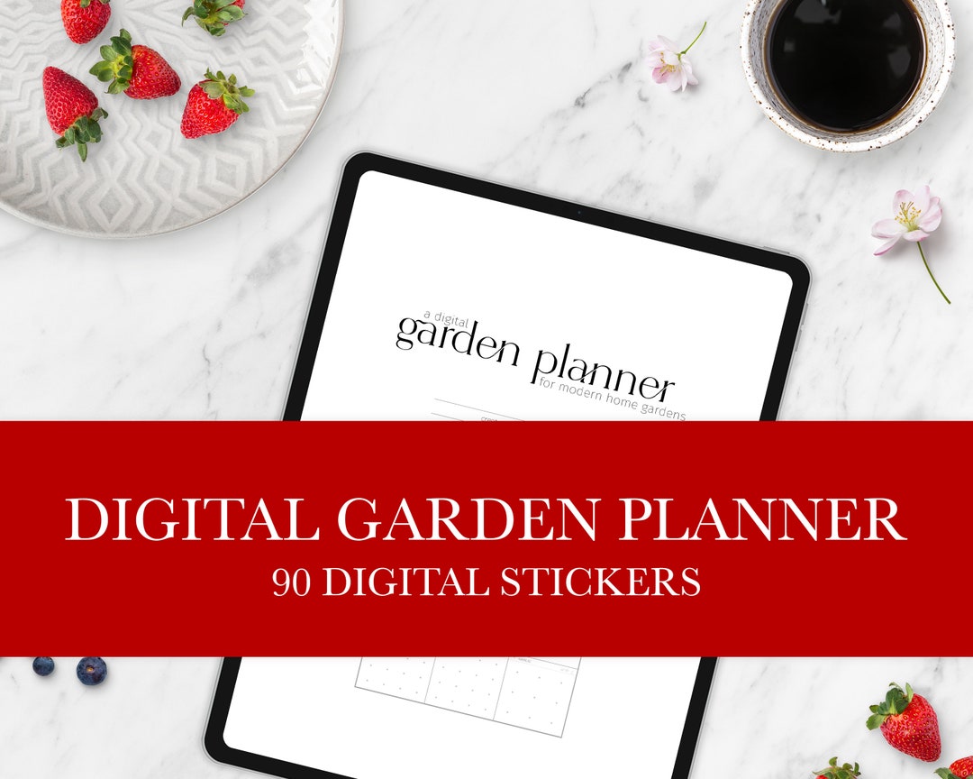 Digital Garden Planner | 90 Digital Sticker Bundle for Container ...
