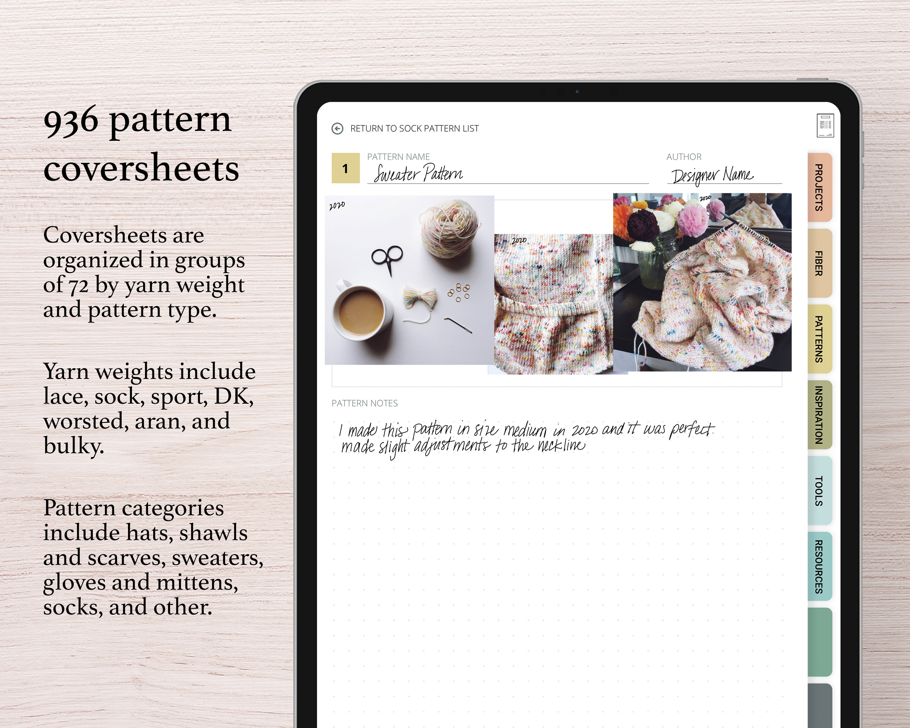 Knitting Planner Full Digital Bundle Organize Yarn - Etsy