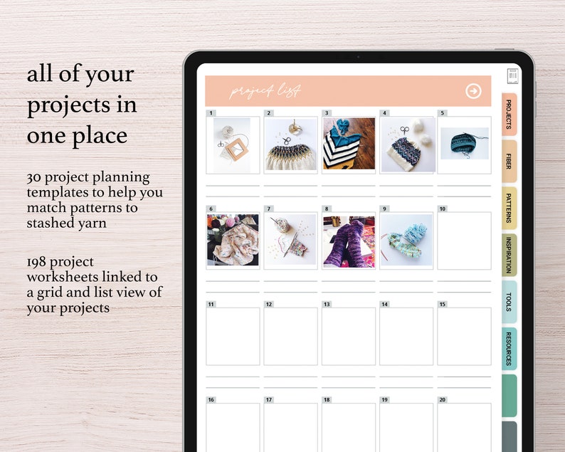 Knitting Planner Full Digital Bundle Organize Yarn - Etsy