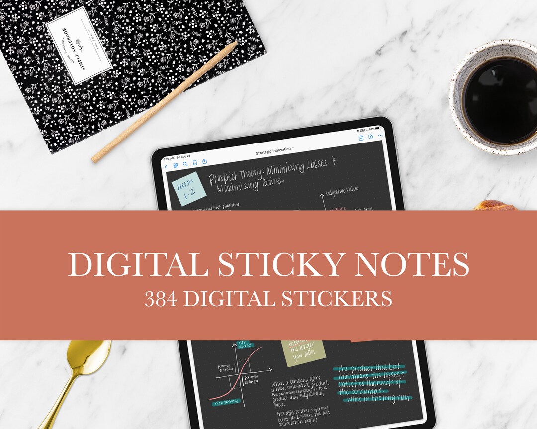 Color-coordinated Digital Sticky Notes | 384 Digital Sticky Notes ...