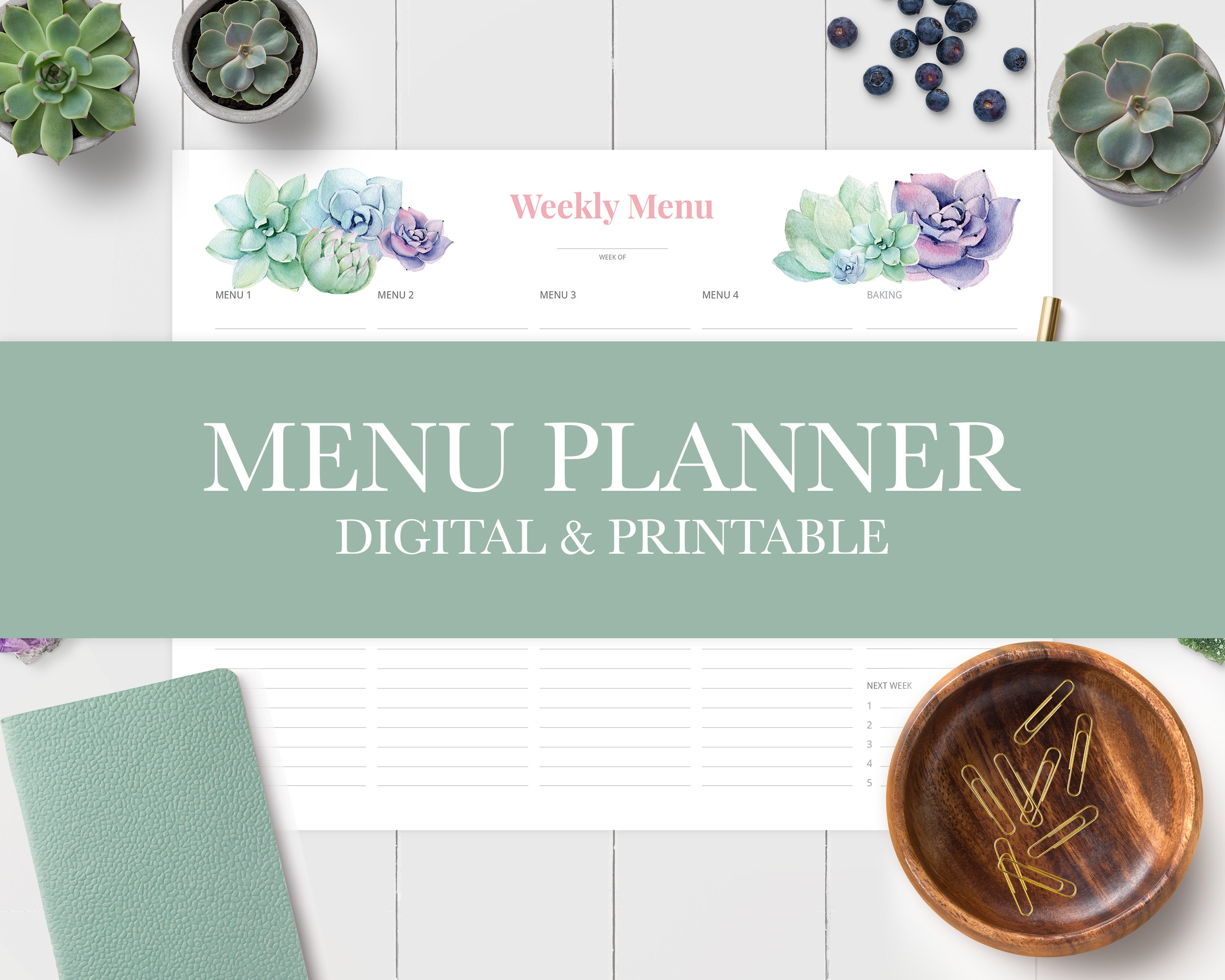 Menu Planner | Plan Four Mix and Match Meals | Printable Meal Planner ...