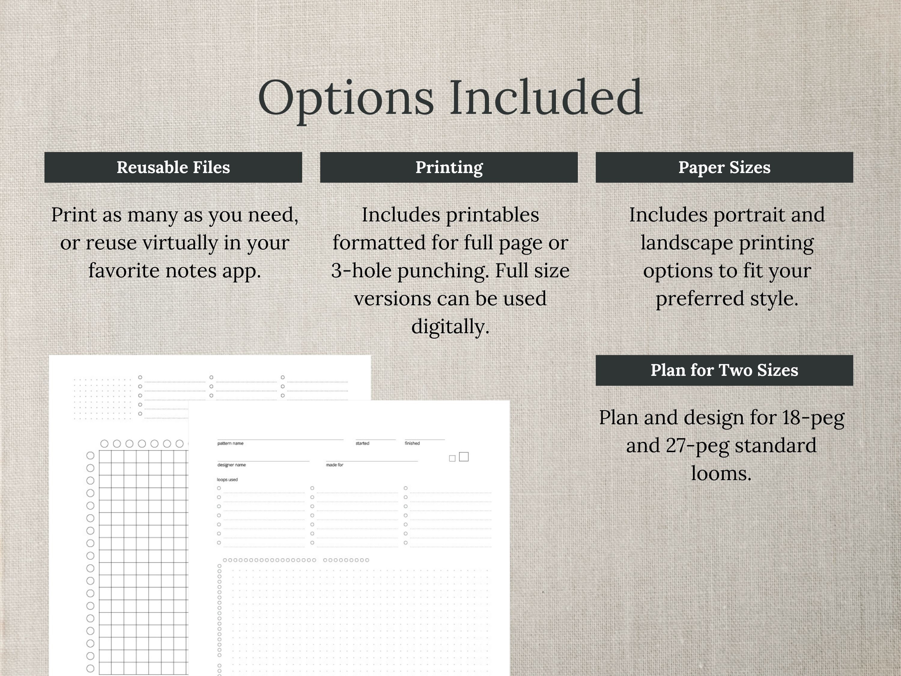 Crafters' Potholder Loom Printable Worksheet Bundle - Keep Your ...