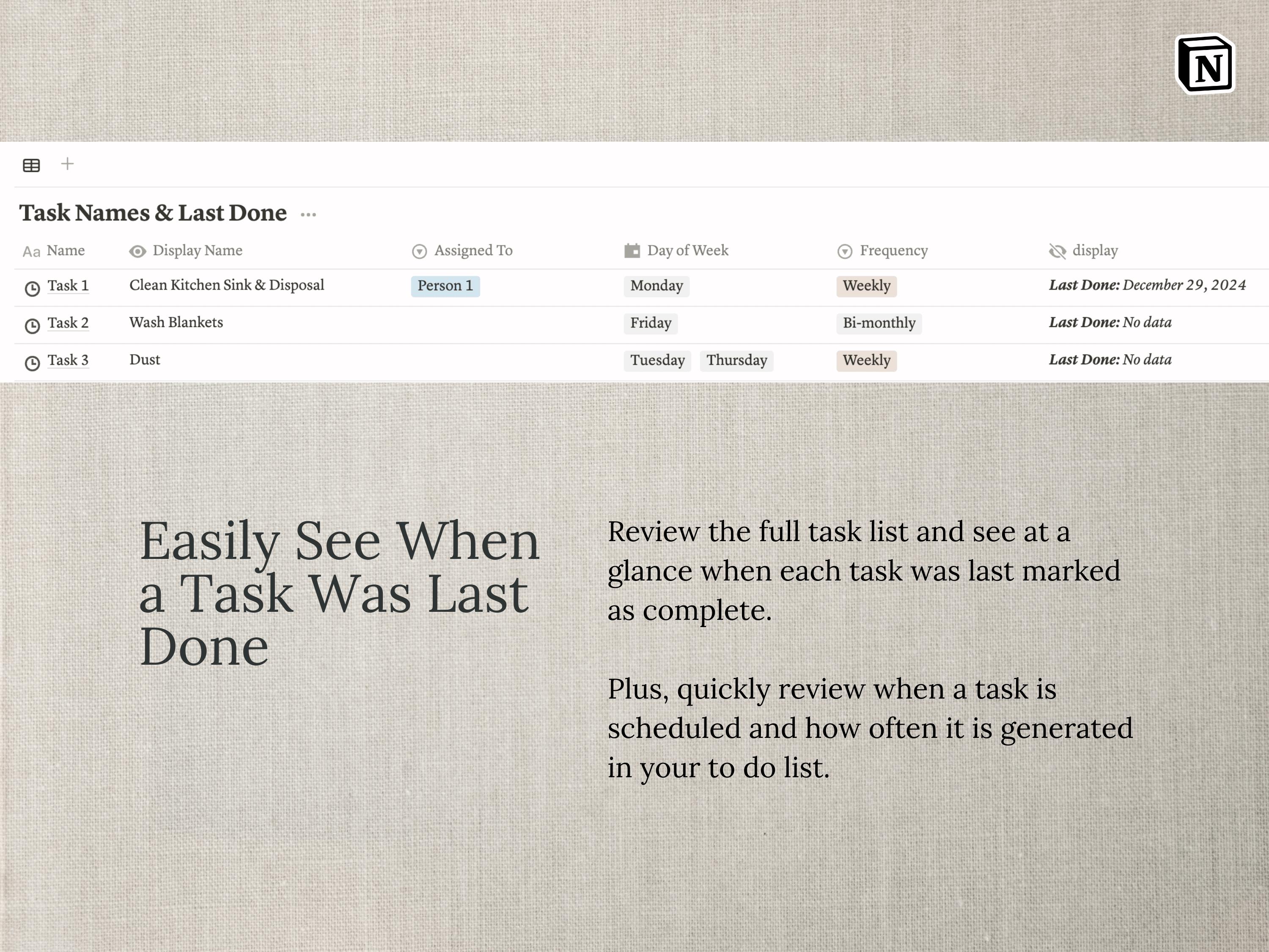 Notion Template - Automated Chore Charts – Your Personal Home ...