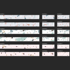 Digital Washi Tape Stickers 60 Terrazzo-style Washi Tape - Etsy