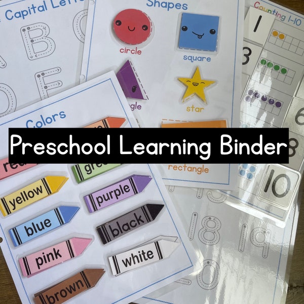 Preschool Learning Binder - Etsy