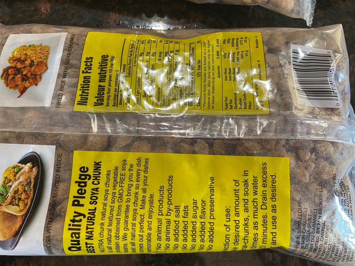 Nutra Chunks Texture Vegetable Protein - Etsy