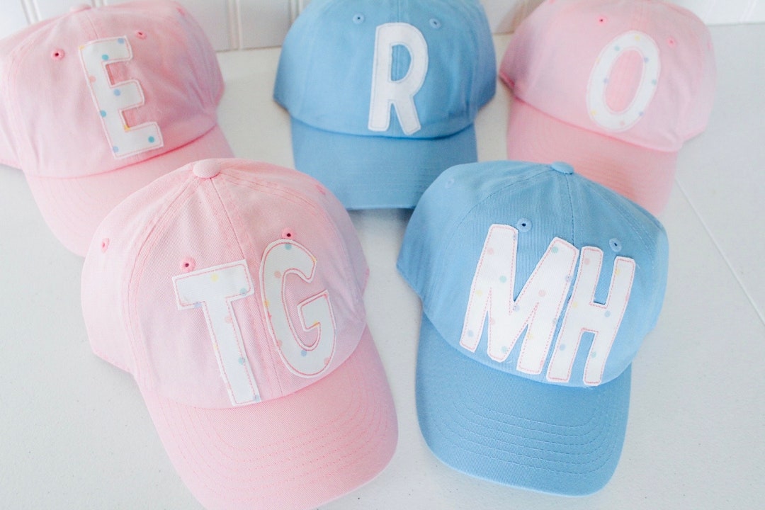 Monogram Fabric Initial Toddler Hat, Kids Baseball Cap, Kids Summer Hat ...