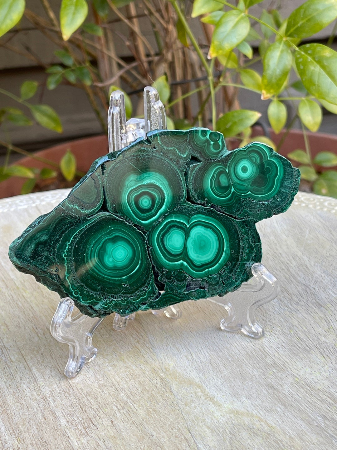 Malachite Slab With Stand, Beautiful Malachite Slab for Home Decor, All ...