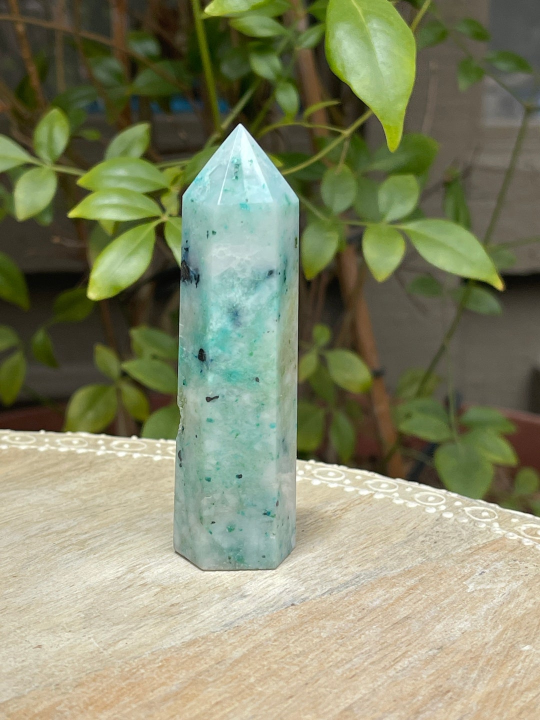 Phoenix Stone Tower Point, Natural Chrysocolla Tower Points ...