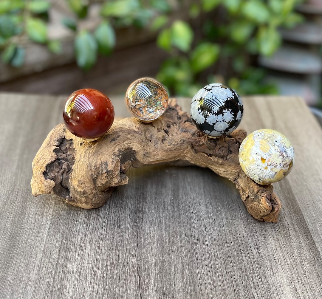 Driftwood Sphere Stand Sphere Stand Holds Four 4 Spheres - Etsy
