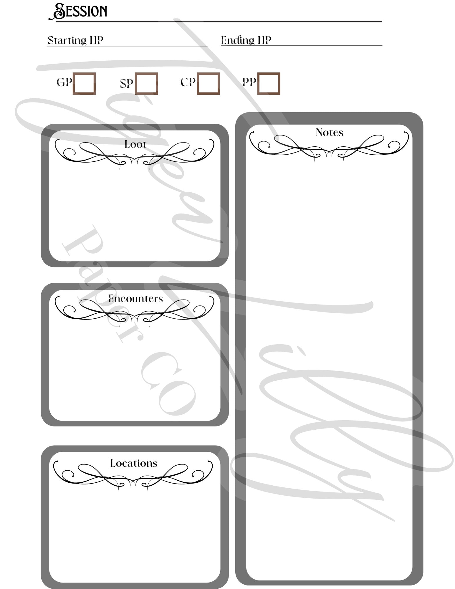 No Class DND Session Note Digital Download - Etsy