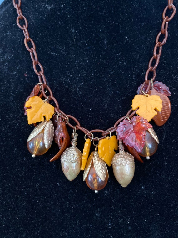 acorn and bakelite charm - Gem