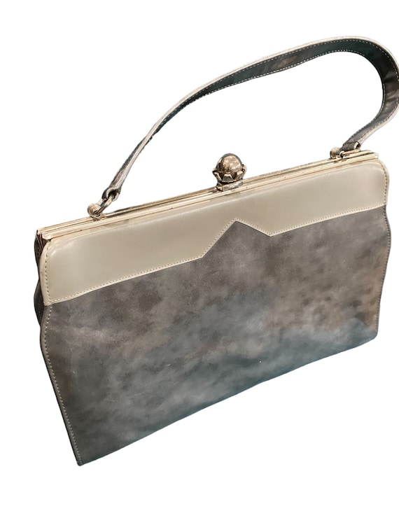 1960s vintage gray patent - Gem