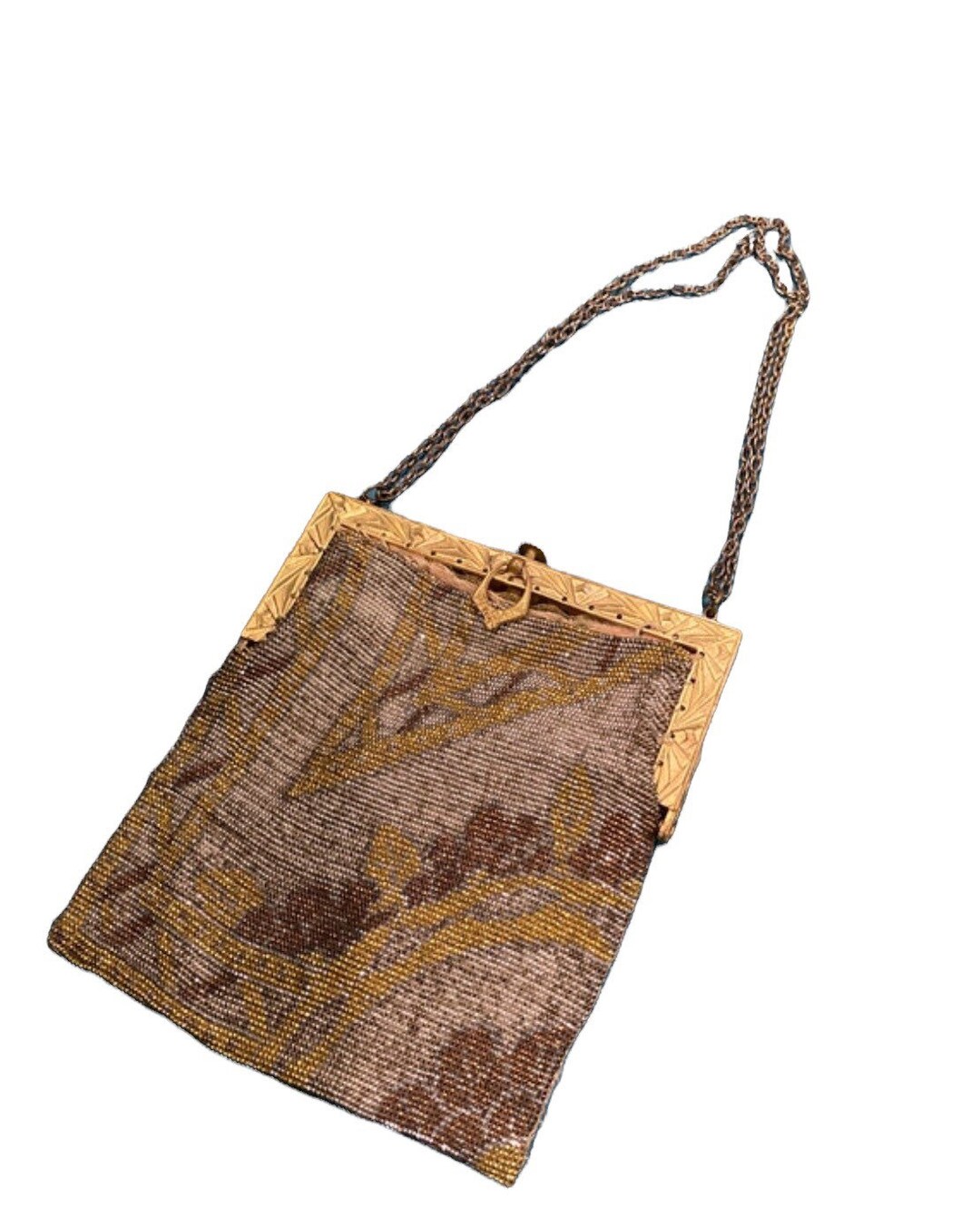 Vintage Mesh Flapper Medal French Gold Handbag - Etsy