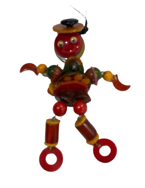 vintage bakelite brooch doll - Gem