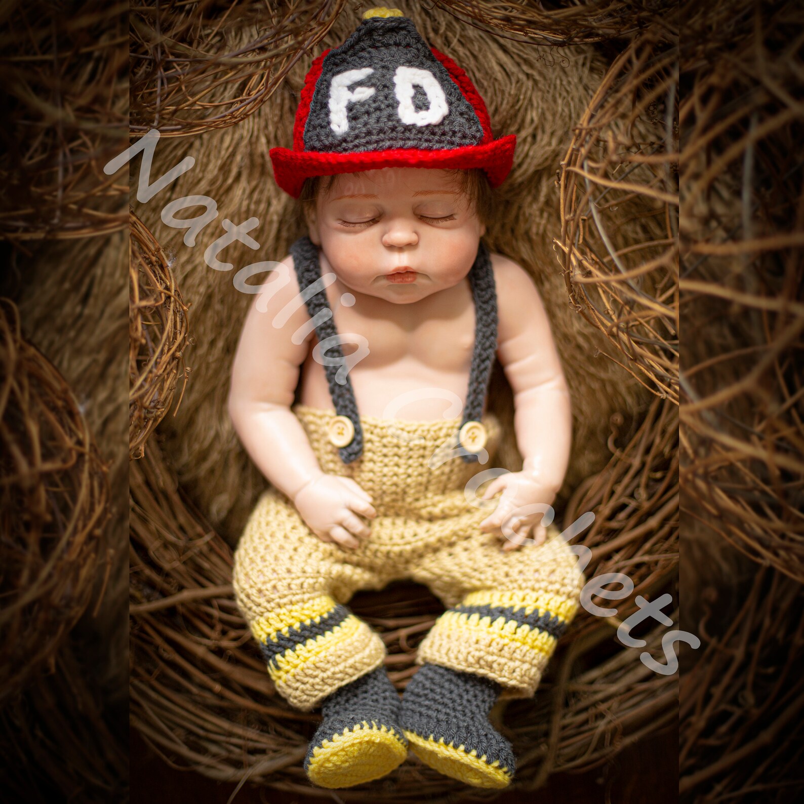 Baby Firefighter Outfit, Boy Photo Outfit, Newborn Firefighter Outfit ...