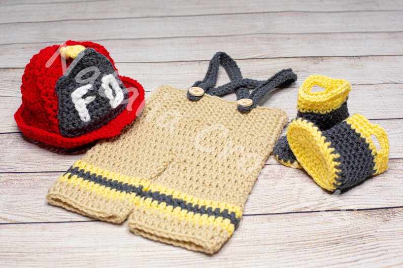 Baby Firefighter Outfit, Boy Photo Outfit, Newborn Firefighter Outfit ...