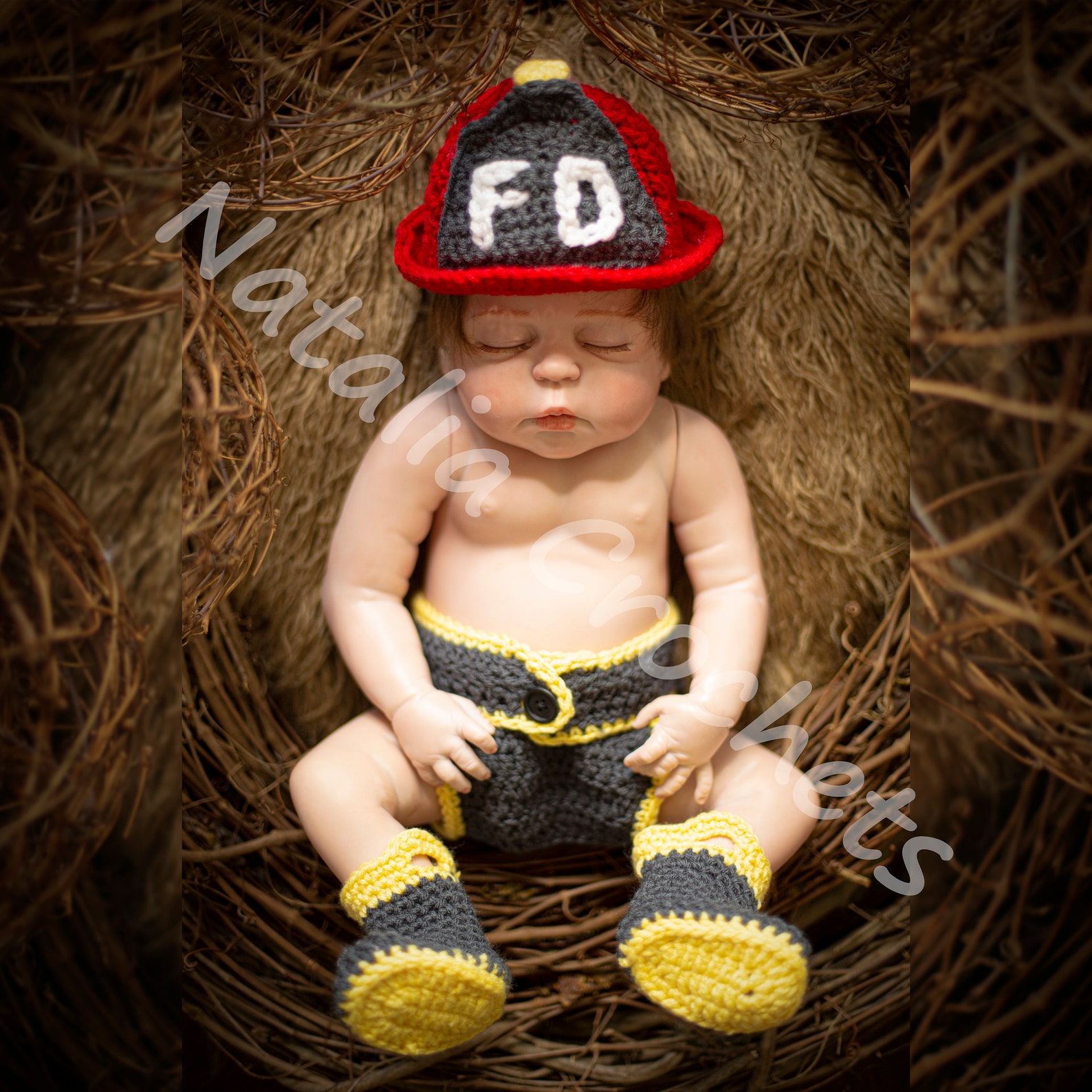 Baby Firefighter Outfit Boy Photo Outfit Newborn Firefighter - Etsy