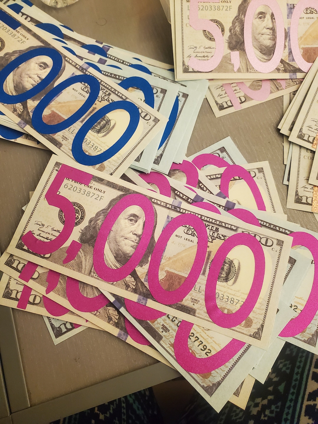 Mystery Pack*dollar Bill Placeholders | Budgeting | 1K -100K Slips ...