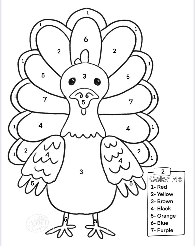 Disguise the Turkey Printable, Thanksgiving Turkey Color Sheet, Color ...