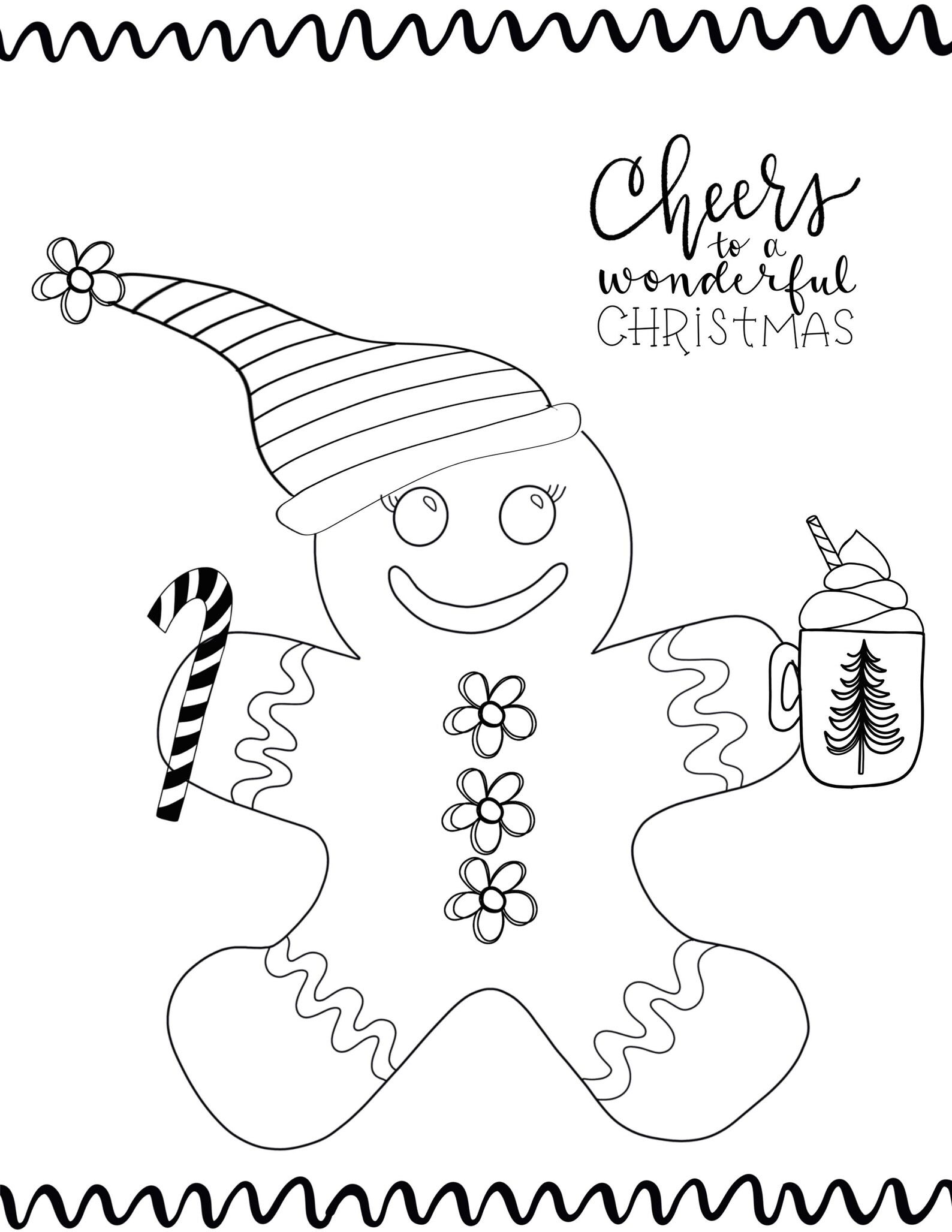 Gingerbread Fun Holiday Printables, 5 Coloring Sheets, Gingerbread ...