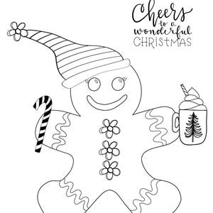 Gingerbread Fun Holiday Printables, 5 Coloring Sheets, Gingerbread ...
