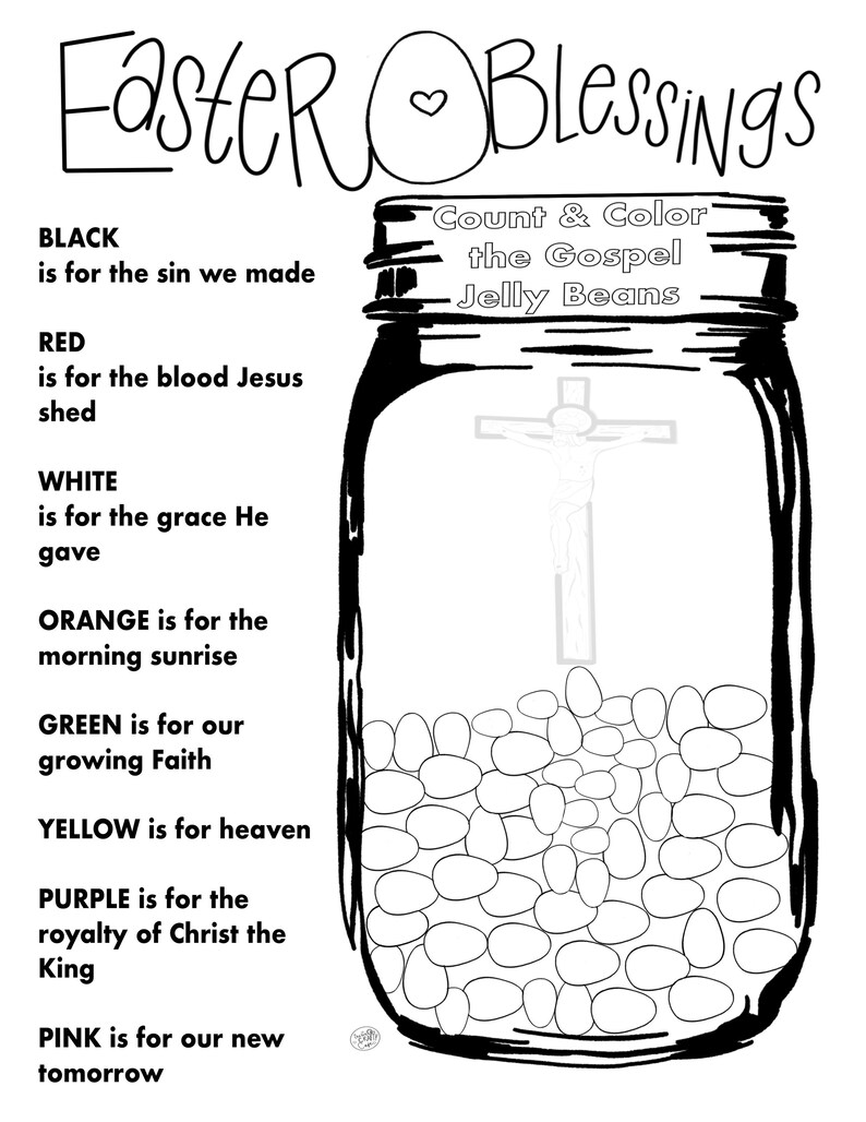 Jelly Bean Scripture Prayer Cards, Easter Christian Activity Sheets ...