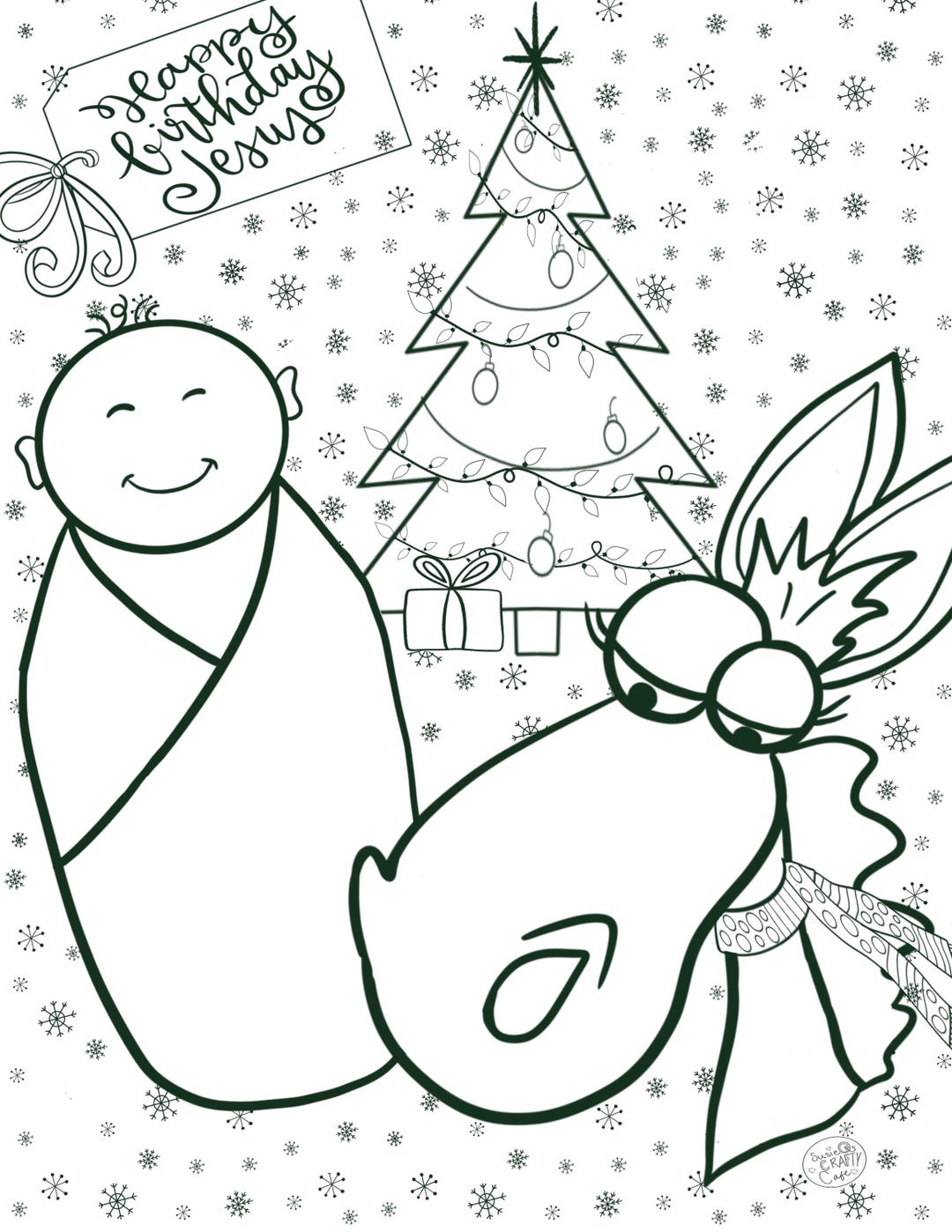 Nativity Christmas Printables, 5 Jesus Coloring Sheet, Baby Jesus ...