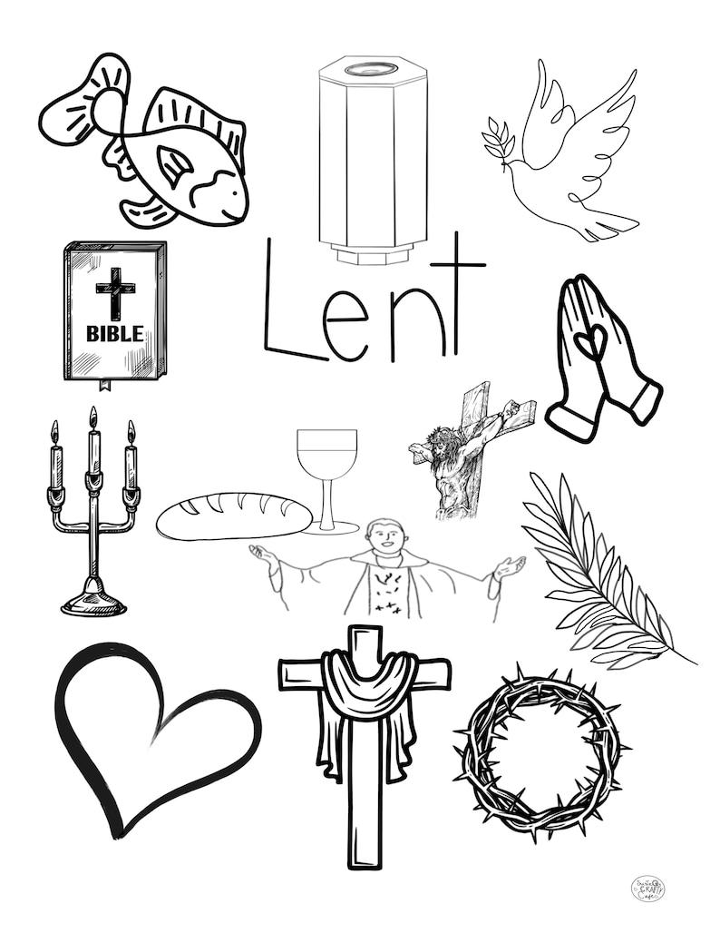 Lent Activity Sheets, Lent Color Sheets, Stained Glass, Christian ...