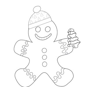 Gingerbread Fun Holiday Printables, 5 Coloring Sheets, Gingerbread ...