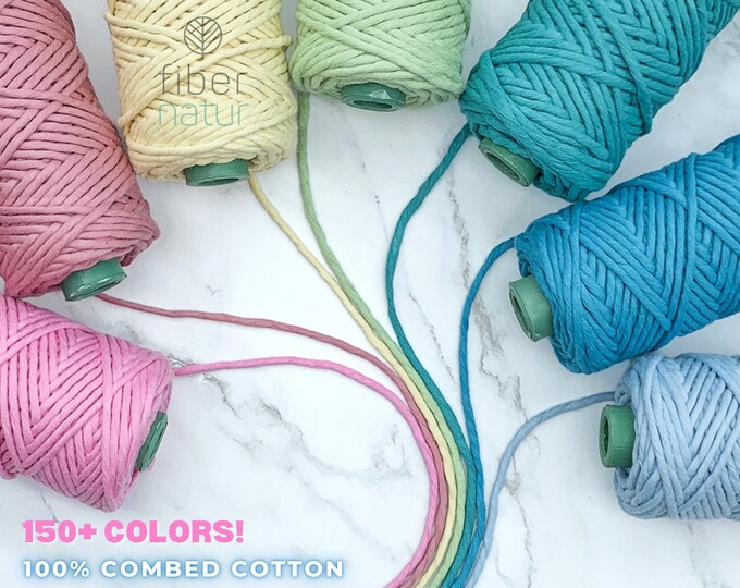 5mm Macrame String/4-pack or 6-pack / Chunky Rope/cotton Weaving ...