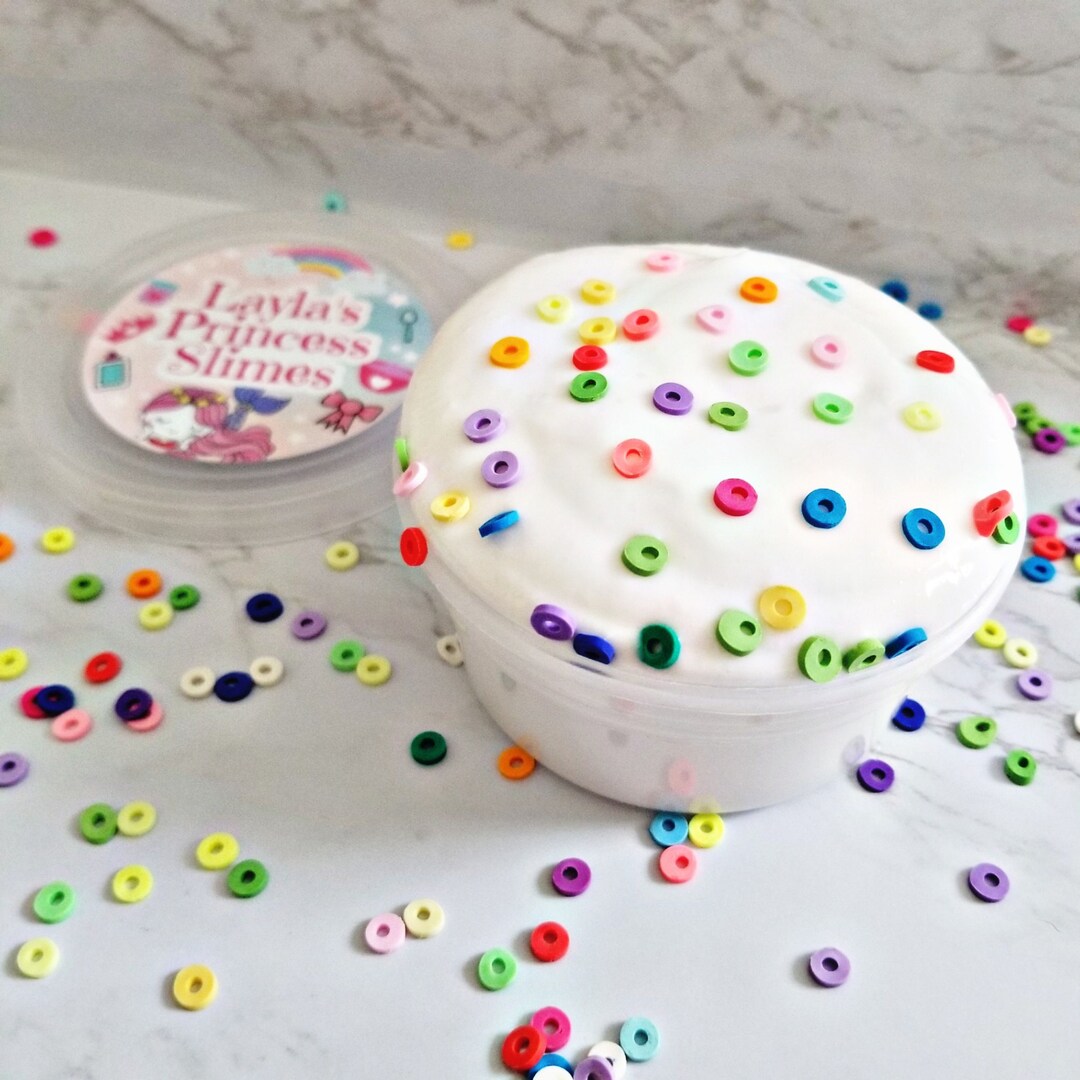 Princess Fruity Loops Slime Fruity Ring Slime Fruit Loop Cereal Slime ASMR Cereal Slime Scented ...