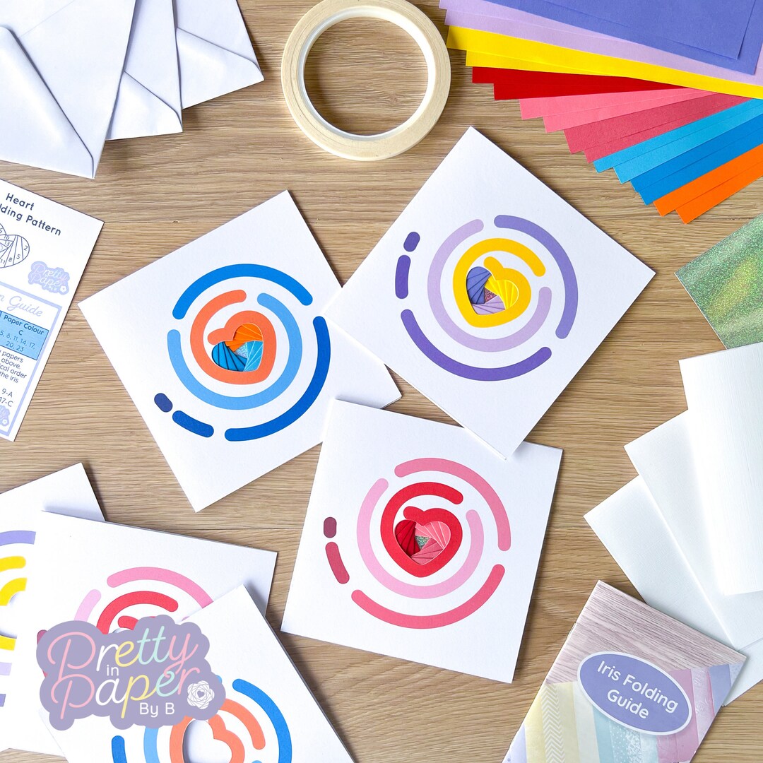 Sweet Heart Card Making Kit Charity Craft Kit Iris Folding Kit - Etsy