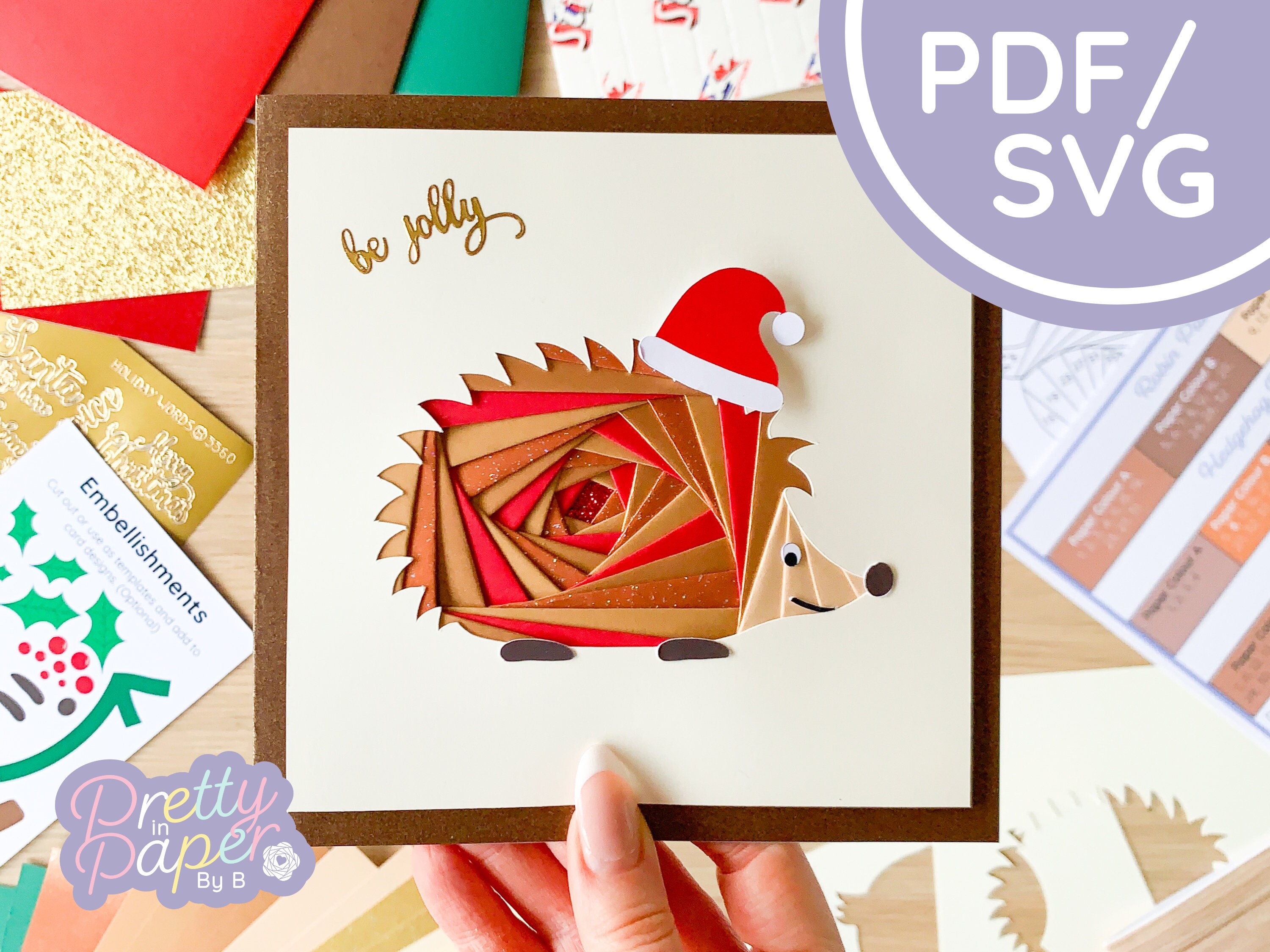 Hedgehog Iris Folding Pattern PDF & SVG Animal Iris Folding - Etsy UK