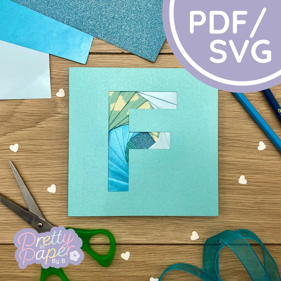 Letter F Iris Folding Pattern PDF & SVG | Alphabet Intermediate Iris ...