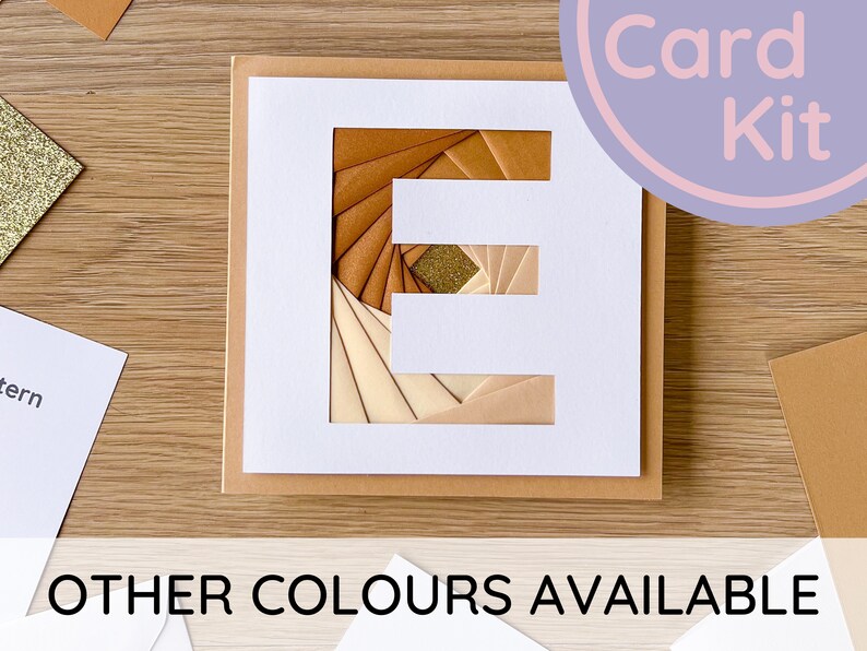 Card Making Kit Alphabet Letter E Iris Folding Card Kit - Etsy