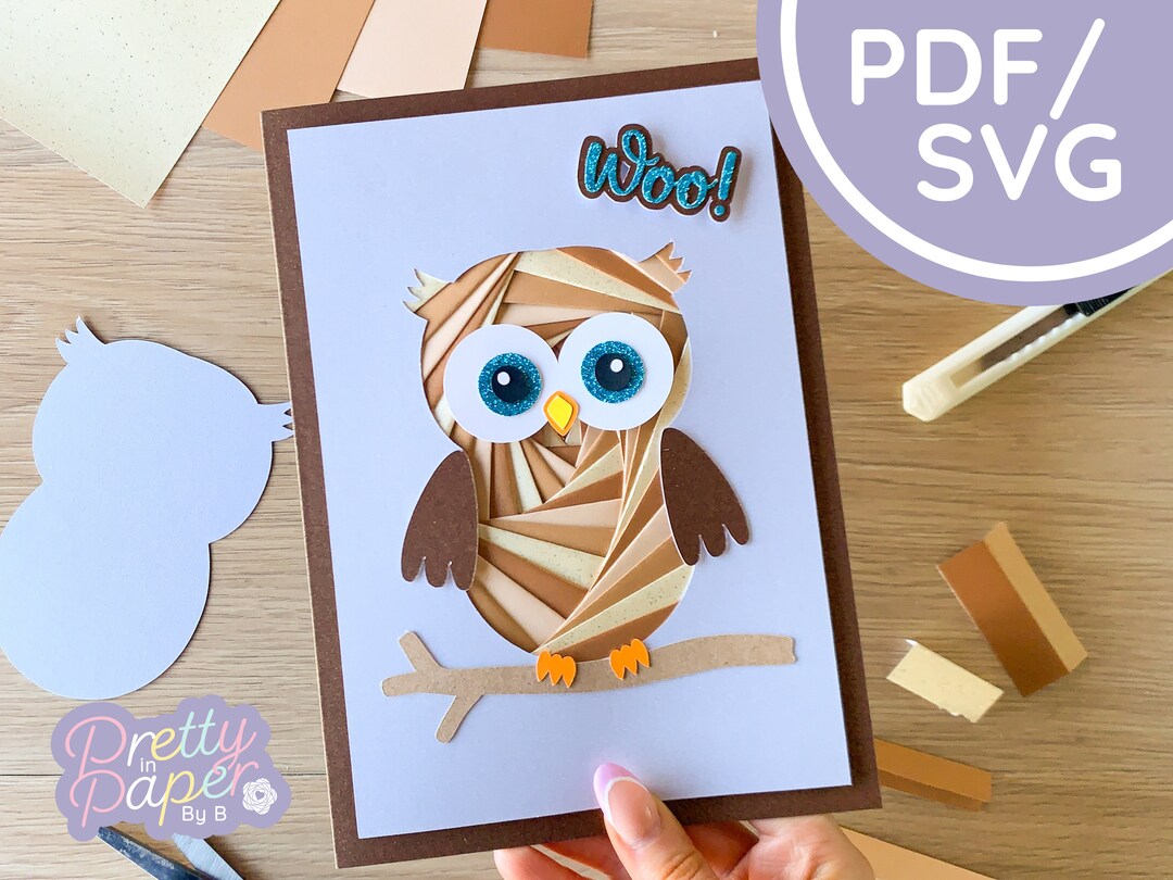 Owl Iris Folding Pattern PDF & SVG Bird Beginner Iris - Etsy