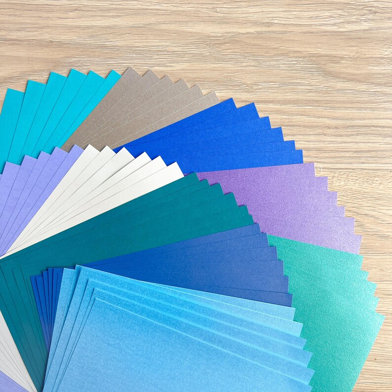 Northern Lights Paper Pack A5, 60 Sheets | Pearlised, Sparkle and Plain ...