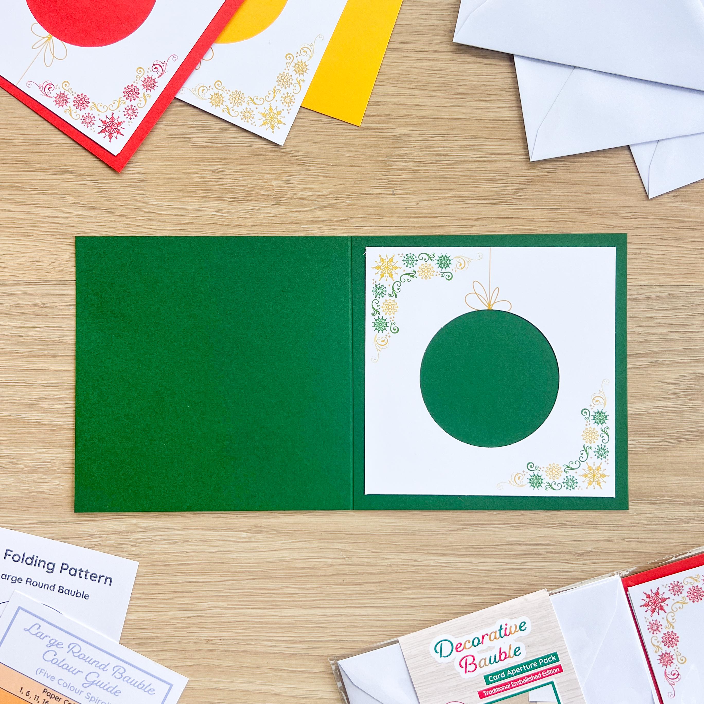 New *revised Traditional Edition* Decorative Bauble Aperture Card (pack ...