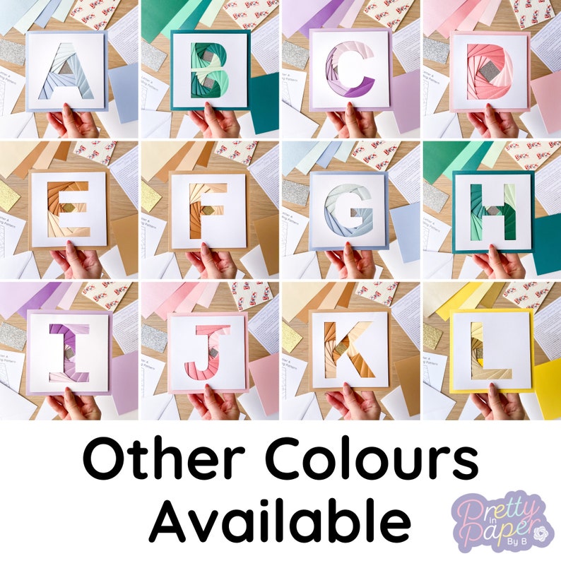Card Making Kit Alphabet Letter R | Iris Folding Card Kit | Initial ...