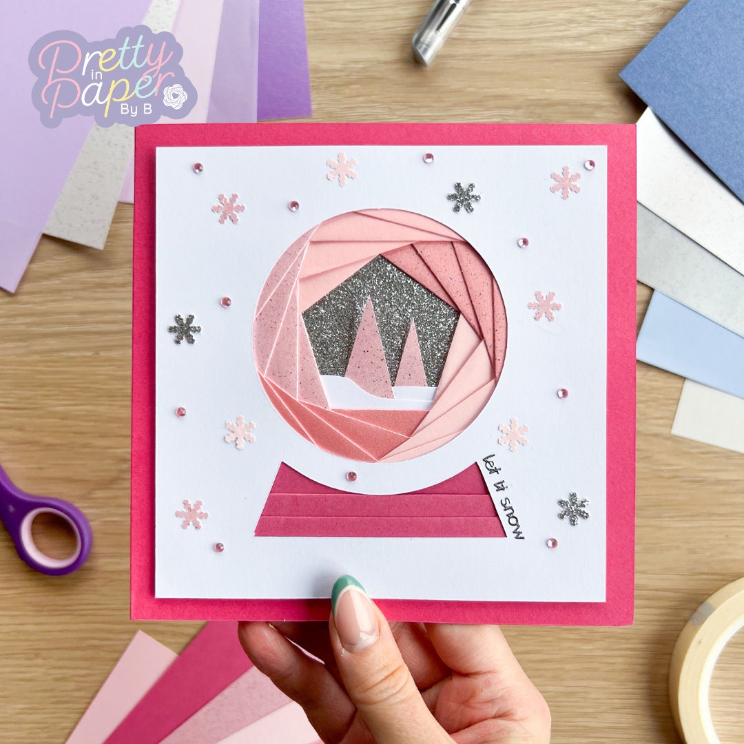 Snow Globe Iris Folding Pattern PDF & SVG | Beginner Template Download ...