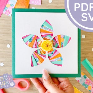 Flower Petals Iris Folding Pattern PDF & SVG Wild Beginner - Etsy