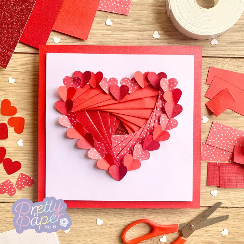 Heart Large Iris Folding Pattern PDF & SVG | Beginner Iris Folding ...