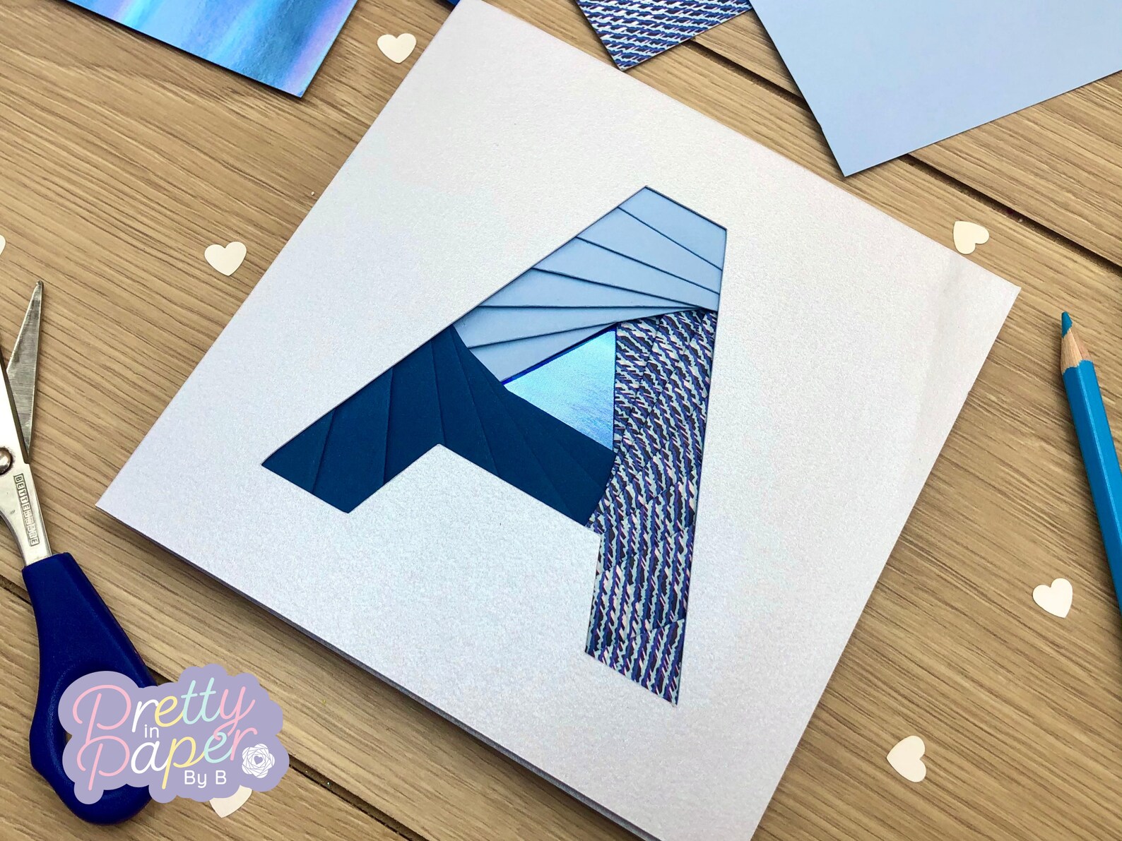 Letter A Iris Folding Pattern PDF & SVG | Alphabet Beginner Iris ...