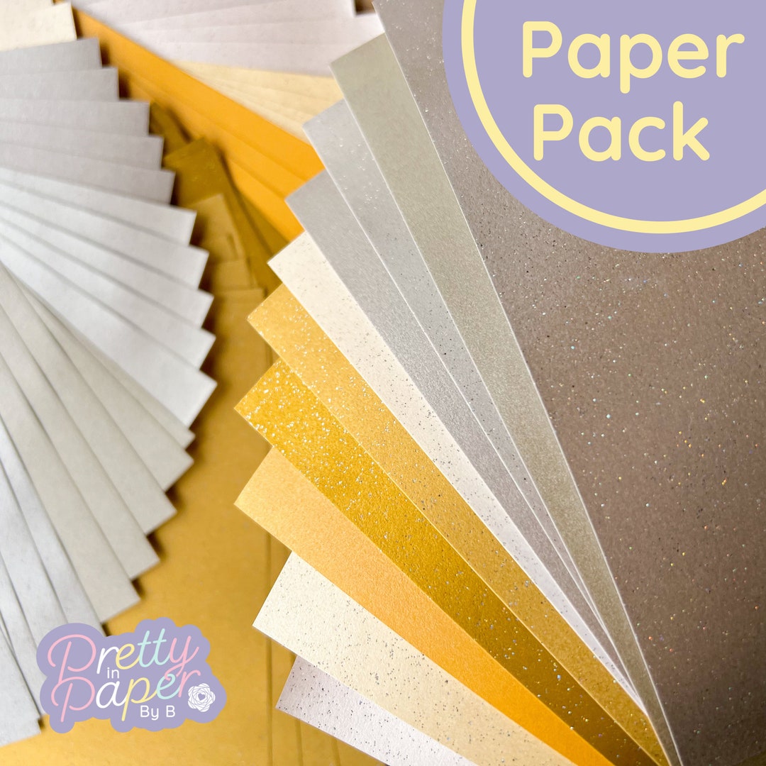 Platinum Paper Pack A5, 60 Sheets Pearlised & Sparkle Paper Pad White ...