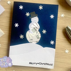 Snowman Iris Folding Pattern PDF & SVG | Snow Man Beginner Template Download | Cut File | Card ...